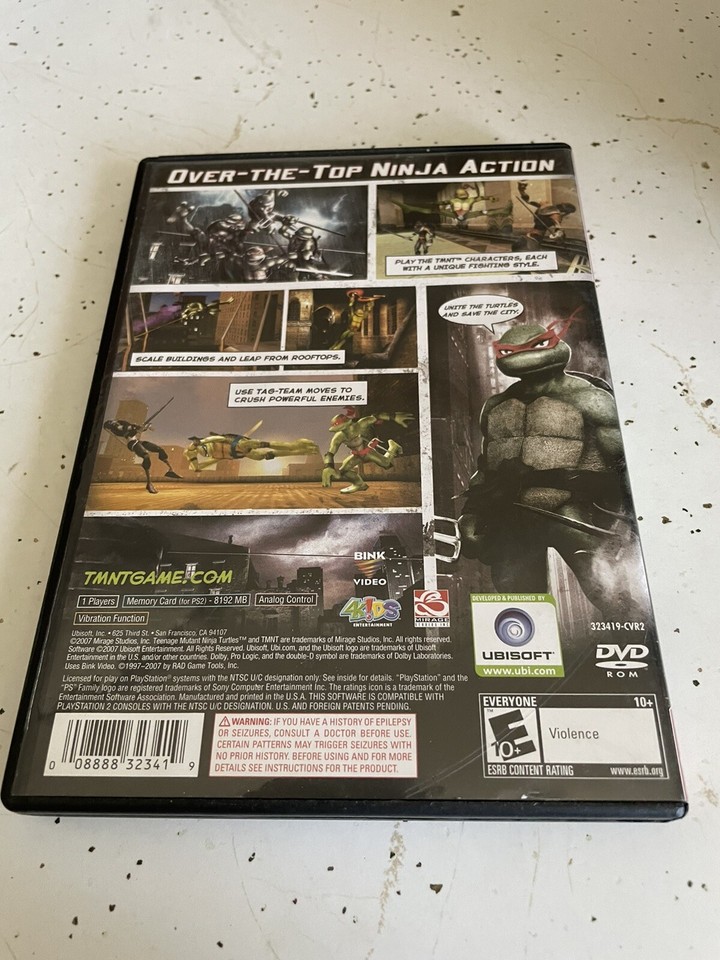 TMNT Teenage Mutant Ninja Turtles (PlayStation 2, ps2, 2007) Complete ...