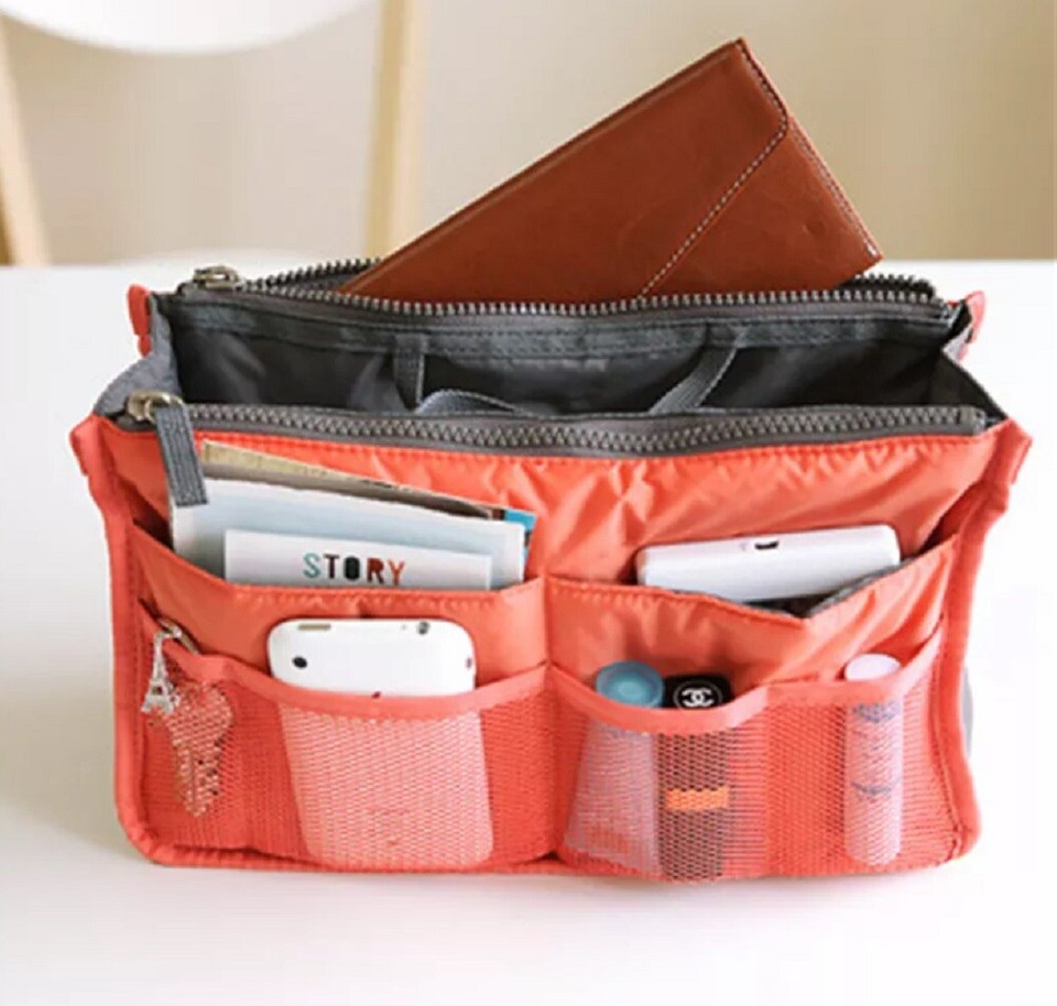 Women’s Travel Handbag Organizer Insert – Multi-Pocket Tote Purse Liner ...