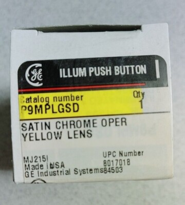GE GENERAL ELECTRIC P9MPLGSD SATIN CHROME OPERATOR LENS YELLOW NEW ...