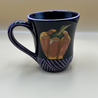 Droll Designs Coffee Cup Mug Bell Pepper Pottery Hand Painted | eBay