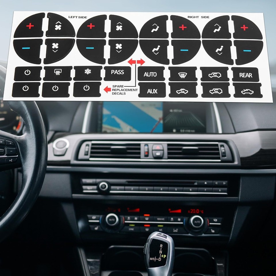 X AUTOHAUX 3pcs Car AC Dash Button Decal Stickers Panel Decals 31 ...