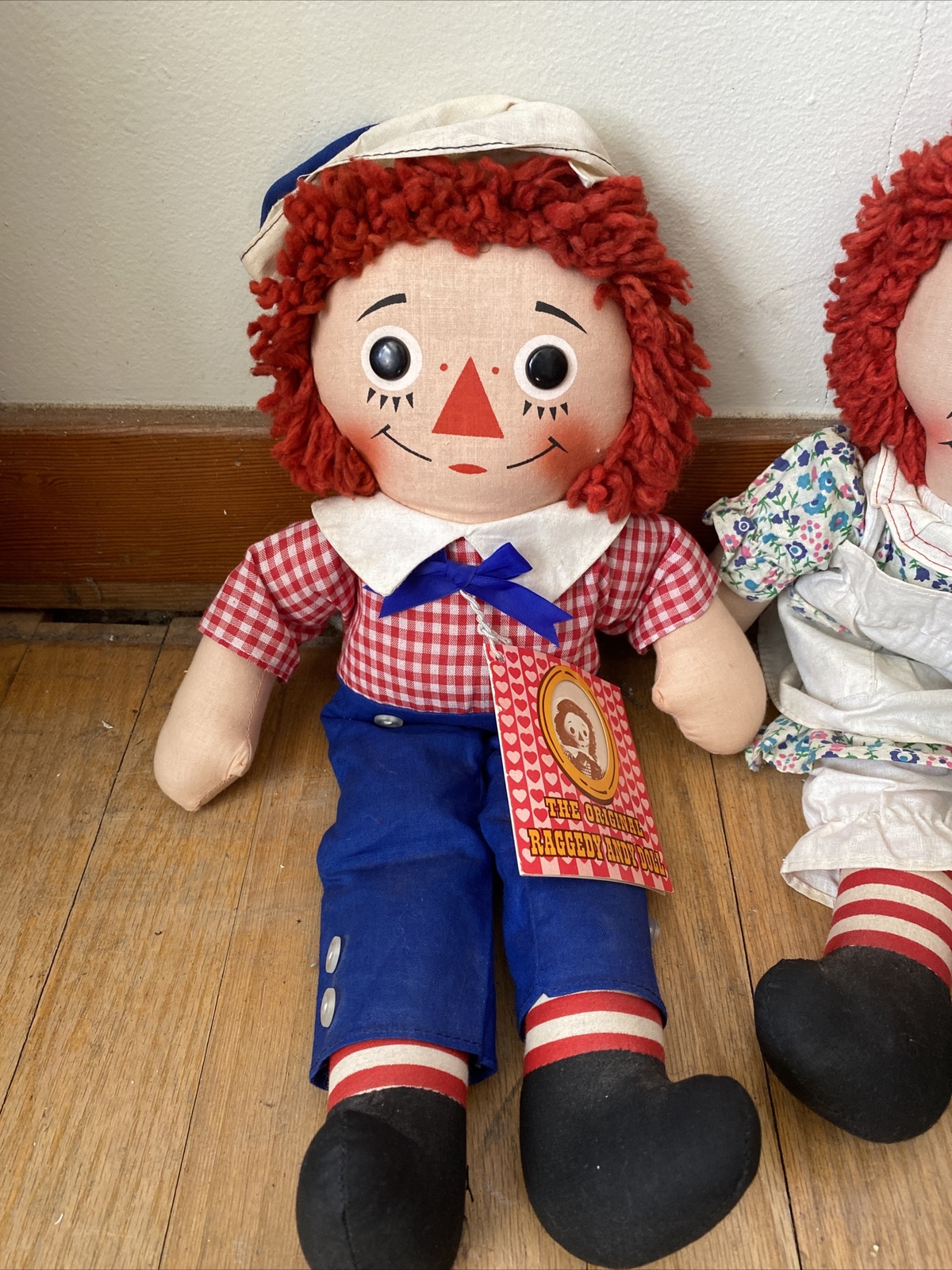 RARE Vintage Knickerbocker Raggedy Ann And Andy Cloth Dolls 12 Inch ...