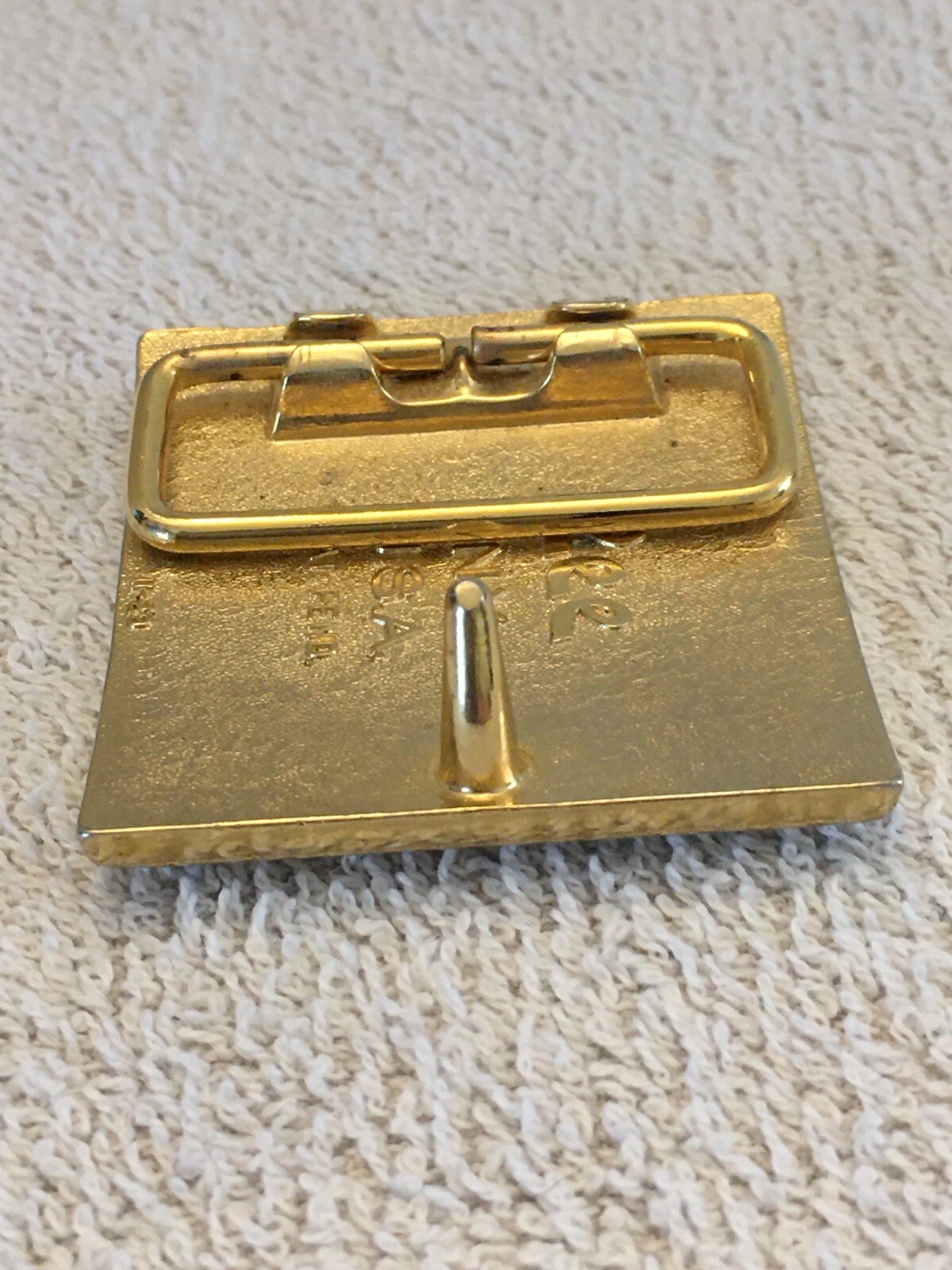 Vintage Lee Belt Buckle Patent Pending Scale Design - Gem
