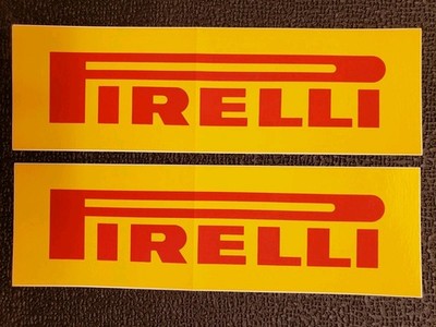 2 Pirelli Decal Premium Vinyl Decals Stickers 6x2 Red and Yellow | eBay