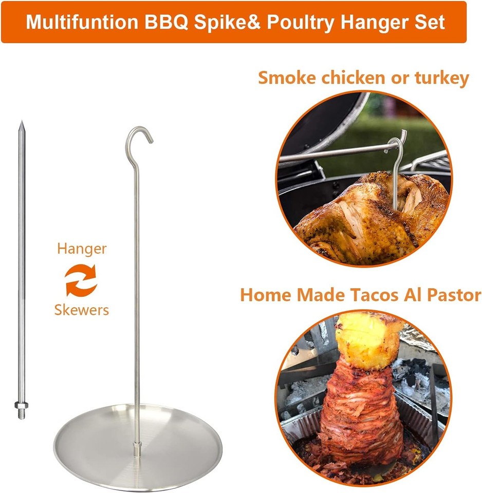 Turkey Fryer Accessory Stand Kit Hook Stainless Steel for Thanksgiving ...