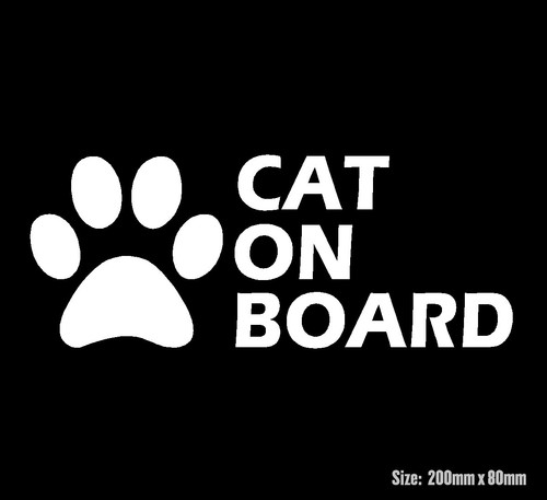 Cat On Board Sticker Decal Vinyl Sign Kitten | eBay