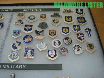 Large Mixed Lot of 30+ US Military USAF Air Force Hat/Shirt Pins USA ...