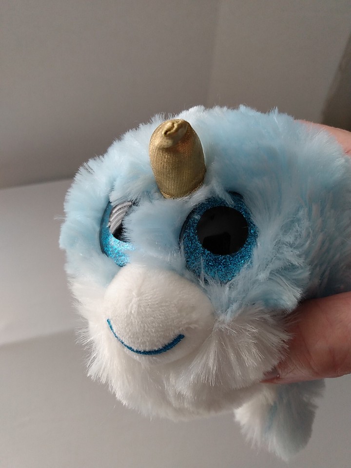 Narwhal Plush Fiesta Lubby Cubbies Whimsical Light Blue - Fantasy SOFT ...