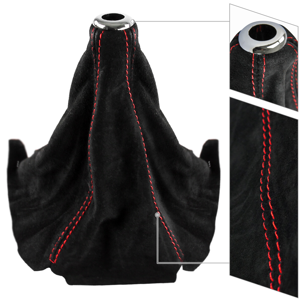 Manual Trans Fits 1992-2001 Civic Del Sol Integra Suede Shift Boot+Red ...