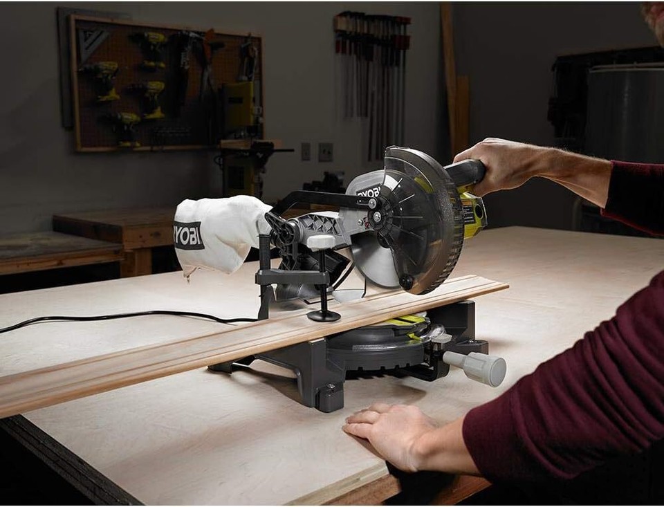 RYOBI 7-1/4 in. Miter Saw 9 AMP. Light Weight With Blade Corded ...