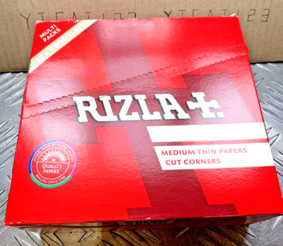 Rizla+ Red rolling paper 5 booklet x 25 pack x 60 papers, total 7500 ...