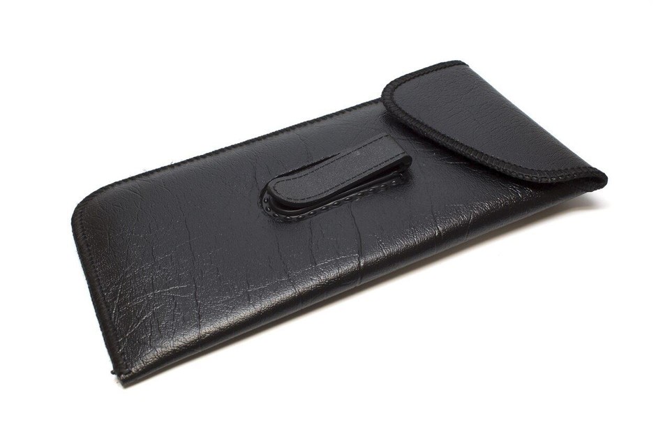 Mens Soft Eyeglass Pocket Clip Case w/ Flap Syn. Leather 2 Colors to ...