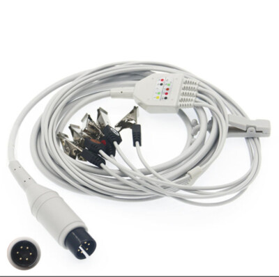 General Use Vet Veterinary 5 Leads ECG Cable 6 Pin | eBay