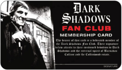DARK SHADOWS FAN CLUB MEMBERSHIP CARD | eBay
