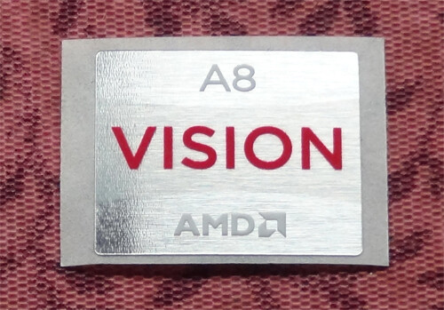 AMD A8 Vision Silver Sticker 16.5 x 19.5mm APU A Series Case Badge USA ...