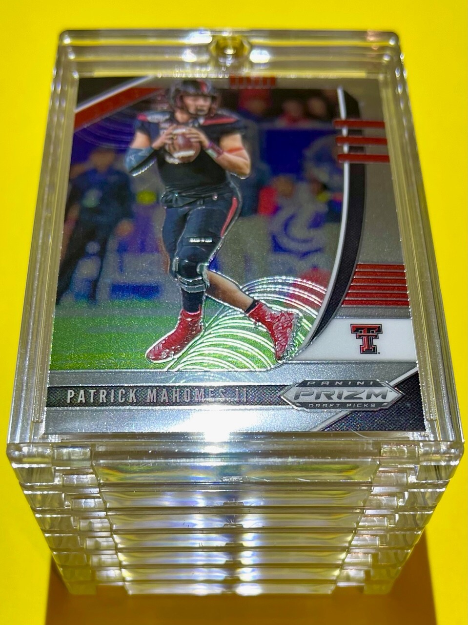 Patrick Mahomes PANINI PRIZM HOT TEXAS TECH FOOTBALL CARD INVESTMENT ...