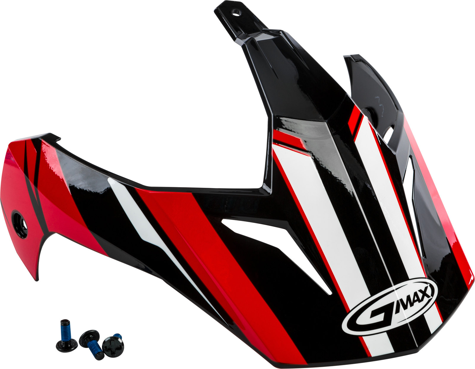 GMAX VISOR VERTICAL BLACK/RED W/SCREWS GM-11 # G011081 | eBay