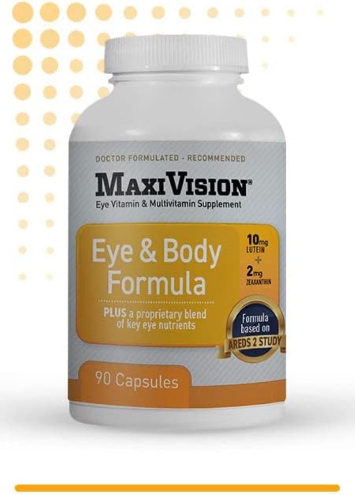 MaxiVision® Eye & Body Formula AREDS 2 Study - 90 Capsules - 1 Bottle ...