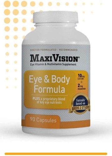 MaxiVision® Eye & Body Formula AREDS 2 Study - 90 Capsules - 1 Bottle ...