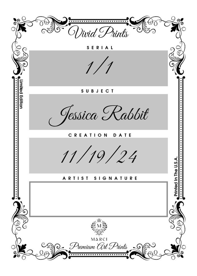 Jessica Rabbit Character 1/1 ACEO Art Print Card By. Marci | eBay