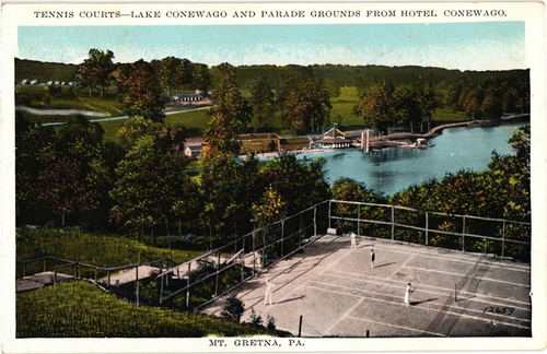 Tennis Courts Lake Conewago Parade Grounds Hotel Conewago Mt. Gretna PA ...
