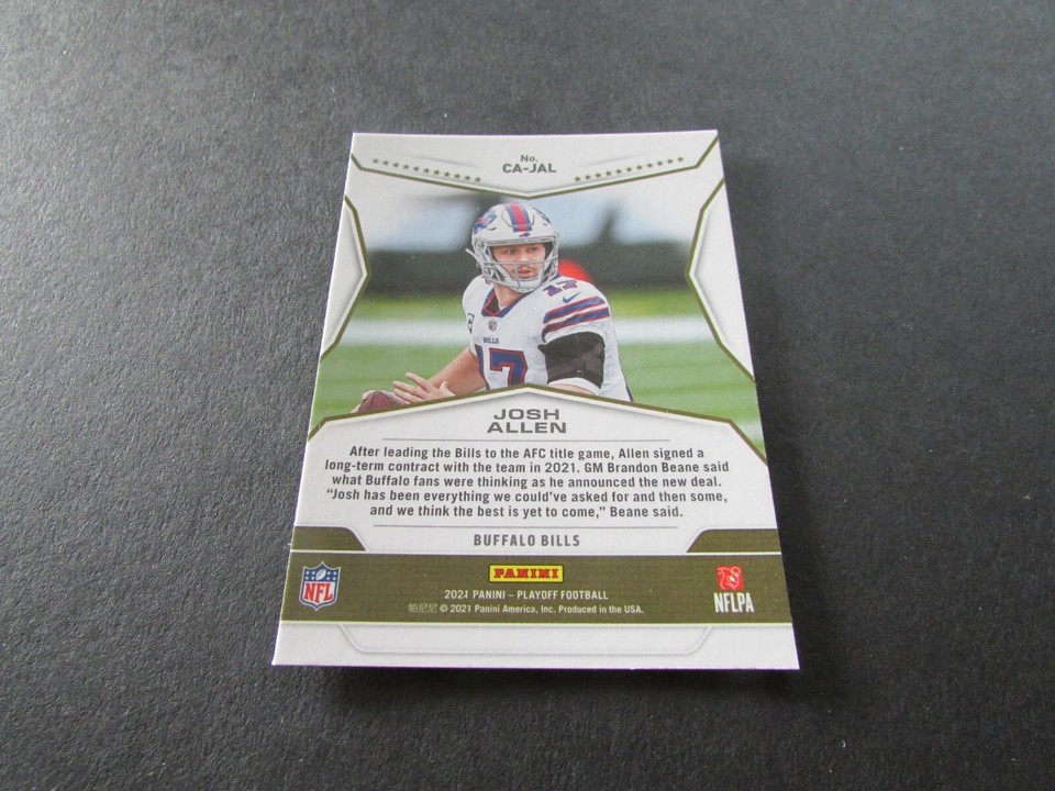 2021 Playoff Football Josh Allen Call to Arms Card #CA-JAL Chrome | eBay