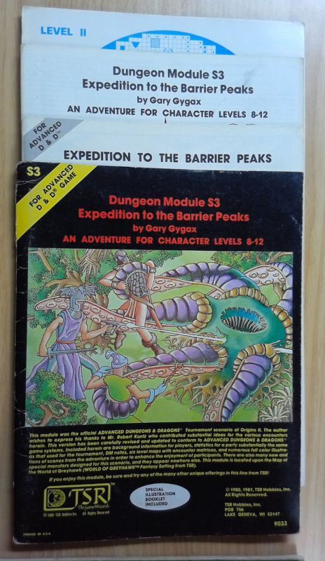 1x V047: Dungeon Module S3: Expedition to the Barrier Peaks: 9033: 1980 ...