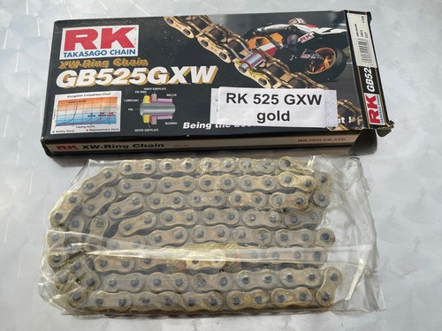 Kette RK GB 525 GXW, gold, 98 Glieder für Ducati 1098, 1198, 749, 848 ...