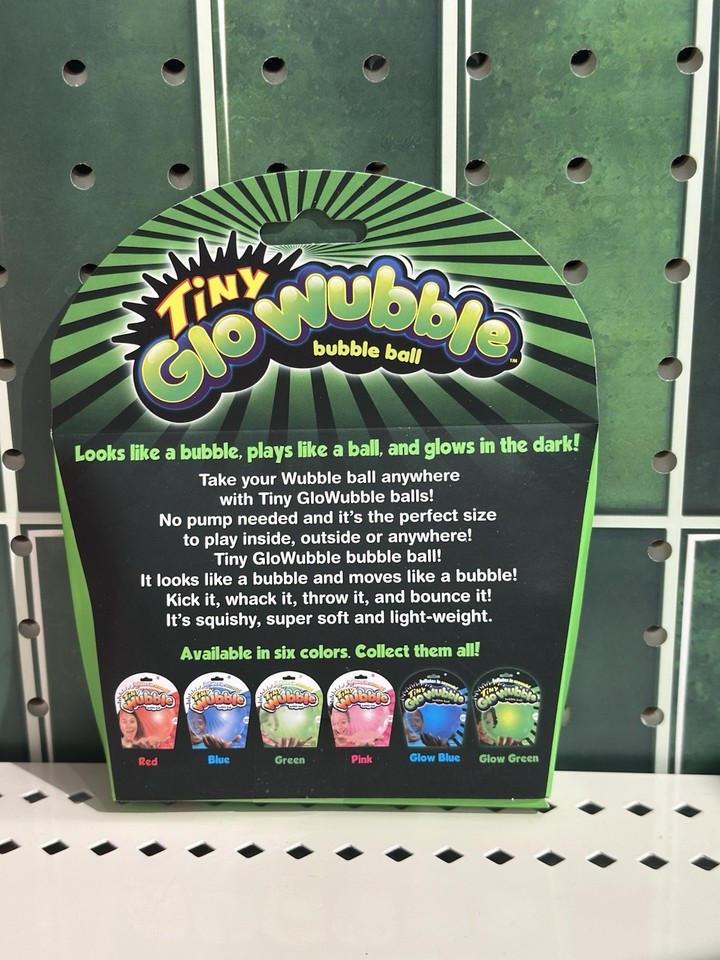 NEW Tiny GLO Wubble Neon GO GREEN Bubble Inflatable Ball Make Your Own ...