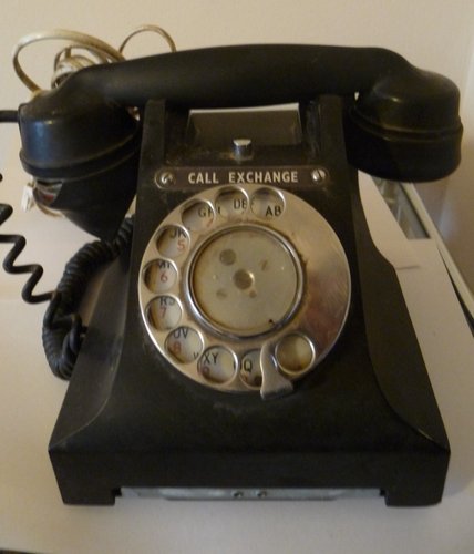 Vintage Old Antique Black Bakelite Dial Telephone, Phone 312L GPO, 1937 ...