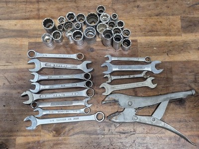 Lot of Used and Vintage Sockets, Wrenches, Pliers | eBay