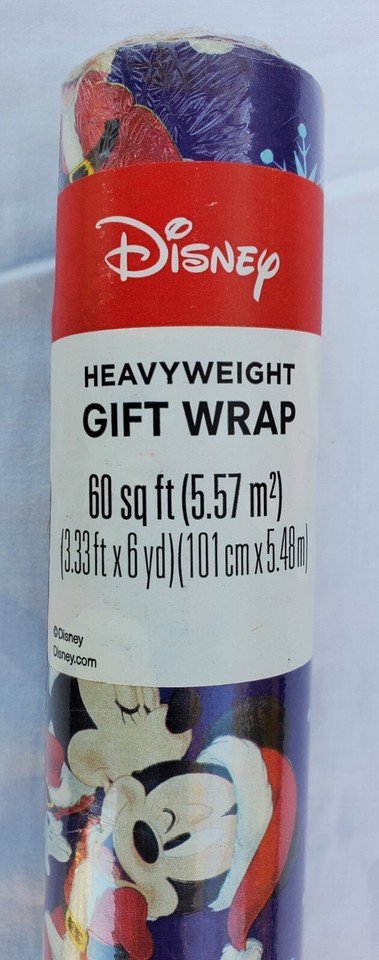 RARE Vtg Disney Christmas Wrapping Paper Gift Wrap Mickey Minnie Mouse ...