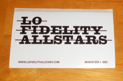 Lo Fidelity Allstars Sticker Original Promo (rectangle) 5x3 | eBay