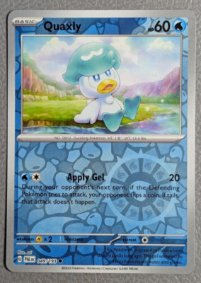 Quaxly Reverse Holo NM PAL 049/193 Paldea Evolved Pokemon Card | eBay