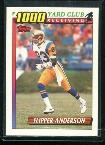 1991 Topps Football 1000 Yard Club Flipper Anderson #11 Los Angeles ...