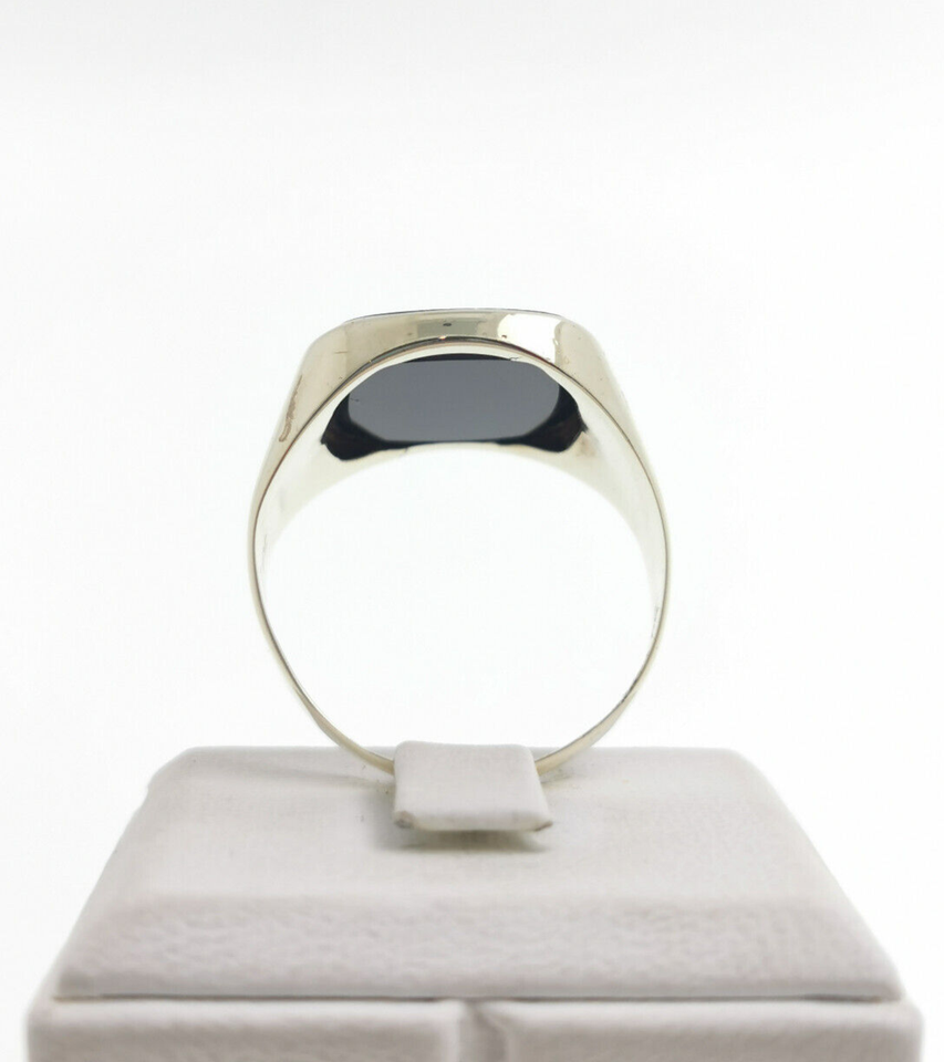 Signet Ring Men's Ring Onyx 8 Carat 333 Gold 4.3 Grams Ring Size 64 | eBay
