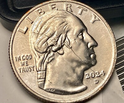 2024 D Quarter With Errors In COD WE TRUST, Die crack on face and on R ...