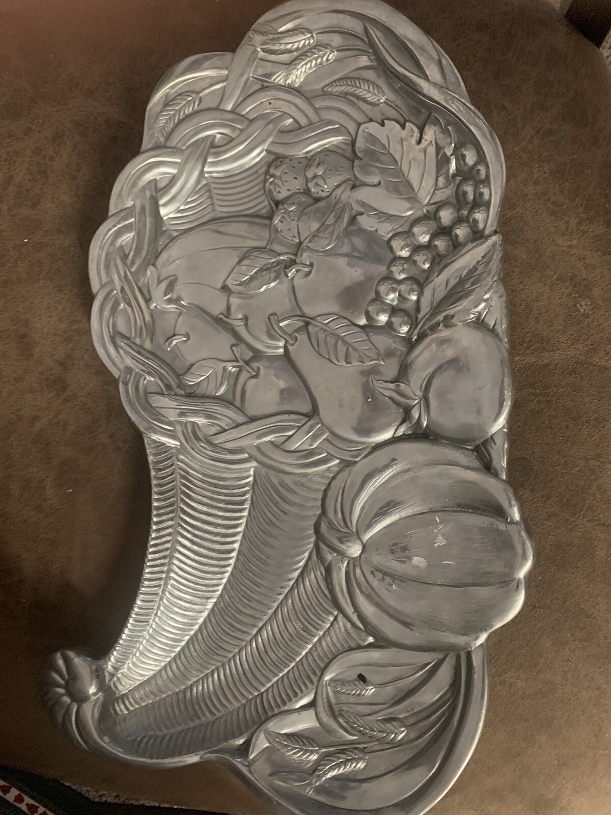 Lenox Cornucopia Horn of Plenty Vintage Metal Dish Silver Collectible ...