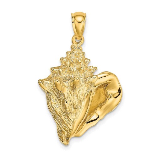 14K Gold Conch Shell Charm 0.9 x 1.3 in | eBay