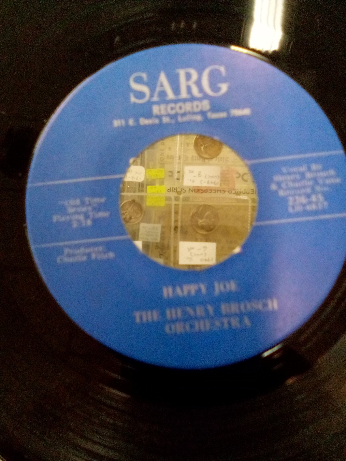 Henry Brosch Orchestra sarg 236. Happy Joe / eyes of blue. Nm. Texas ...