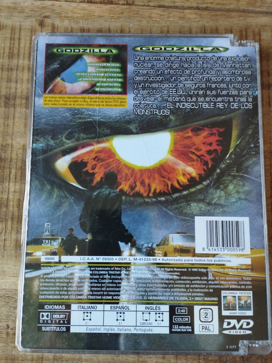 Portada Del Dvd De Godzilla 1998 Godzilla [USA] [DVD]: Amazon.es: