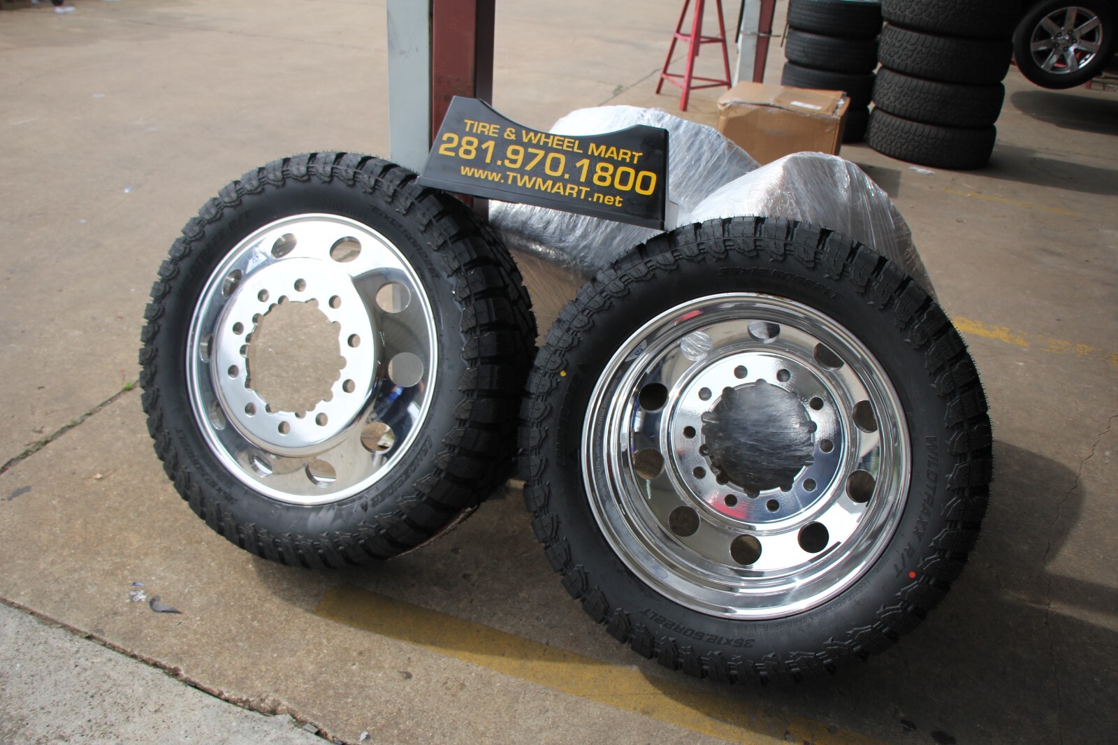 22" ALCOA CLASSIC TIRE WHEELS FOR DUALLY TRUCK CAP ADAPTERS W/35125022 ...