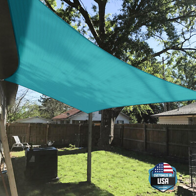 Sun Shade Sail Canopy Rectangle Turquoise UV Sunshade For Backyard Deck ...