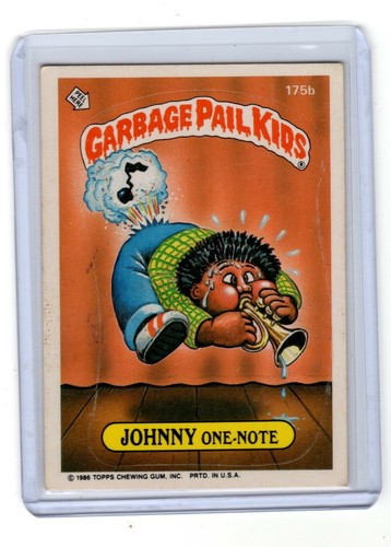 1986 Topps Garbage Pail Kids JOHNNY ONE-NOTE #175b | eBay