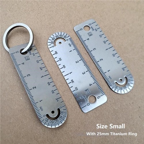 TC4 Titanium Alloy Straight Ruler Compass Protractor CM Inch Scale ...