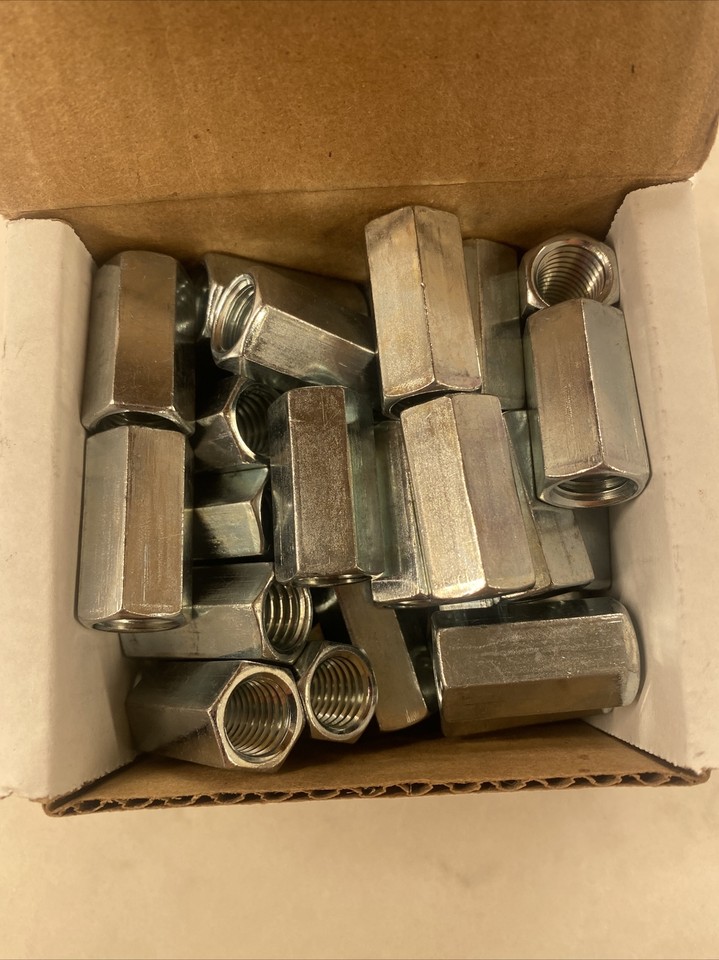 Qty 50 Hex Rod Coupling Nuts 1/2-13 x 1-1/4" Threaded Rod Connectors ...