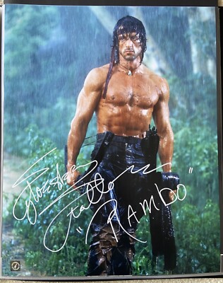 Sylvester Stallone Signed 16x20 Rambo Photo Autograph Authentic ...