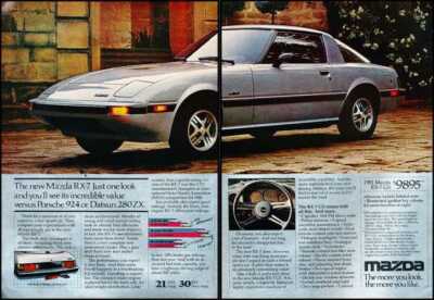 1981 Mazda Rx7 Rx-7 Original 2-page Advertisement Print Art Car Ad ...