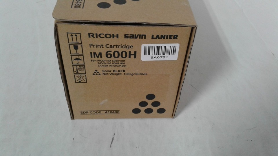 Ricoh 418480 Black Toner Ctg for Ricoh P801 Series 26649184802| eBay