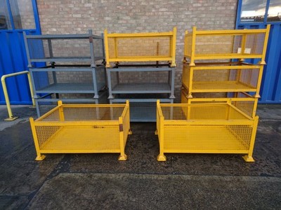 Used Stillages Storage Warehouse Stacking Steel Cage Wire Mesh ...